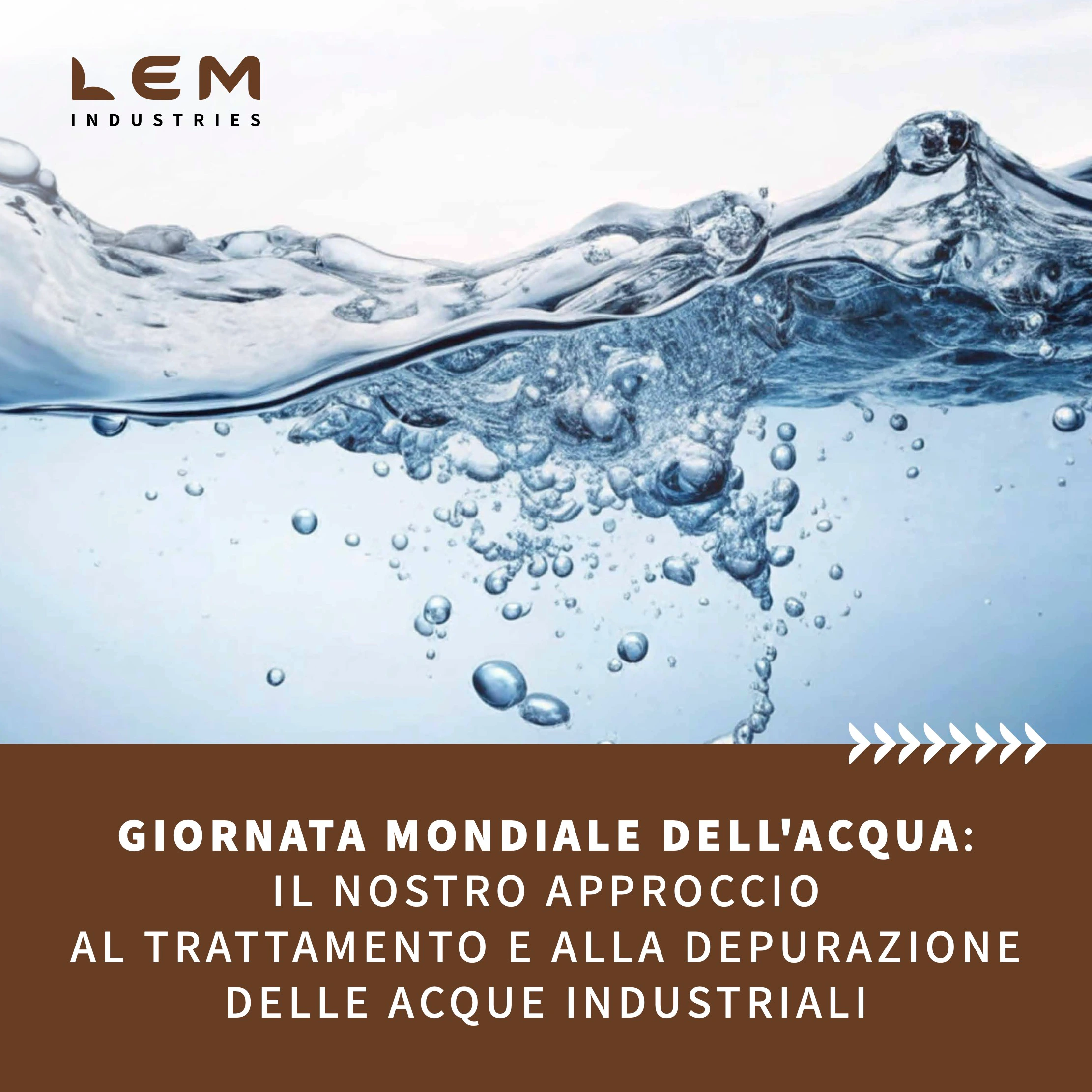In occasione della Giornata Mondiale dell'Acqua, LEM INDUSTRIES ...